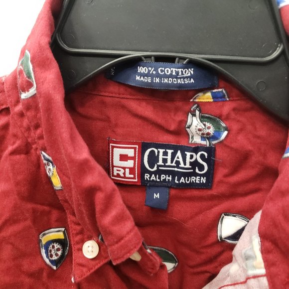 Chaps | Shirts | Chaps Ralph Lauren Men Button Down Dark Red Shirt ...